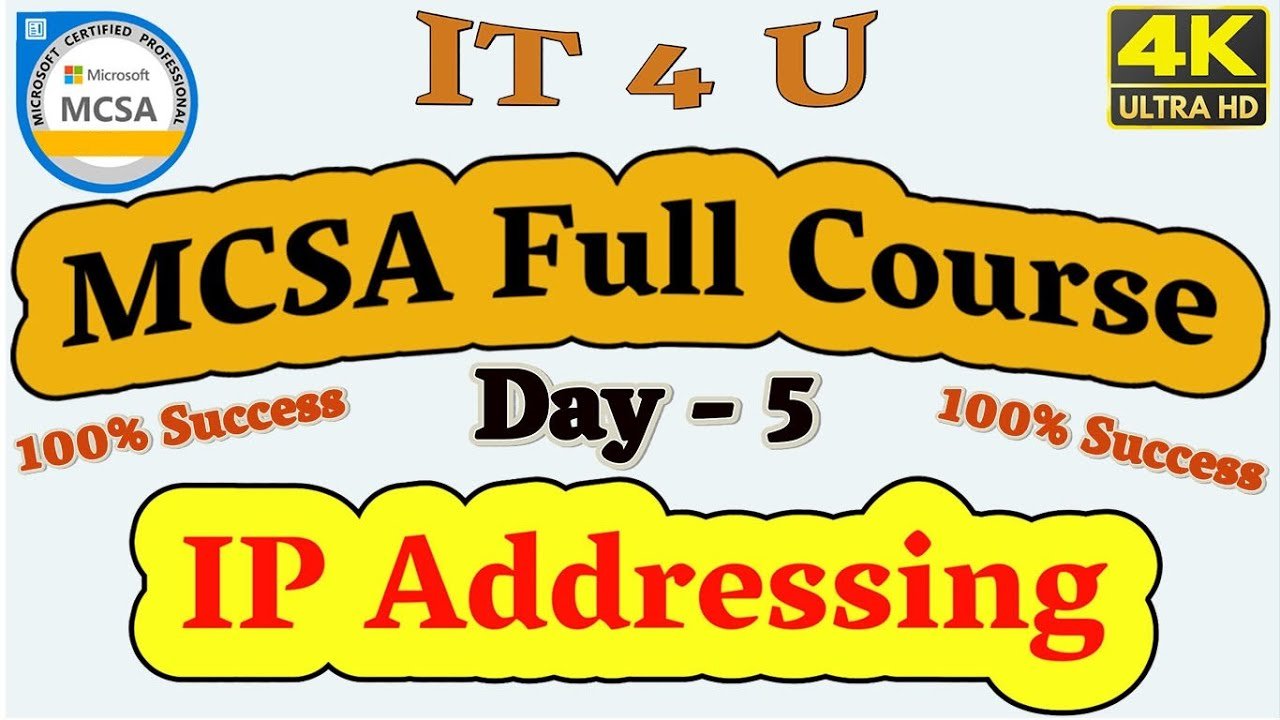 MCSA Full Course Day 5: IP Addressing Explained - it4u.in